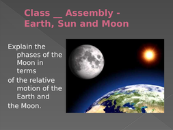 Earth, Sun and Moon - Class Assembly KS2 | Teaching Resources