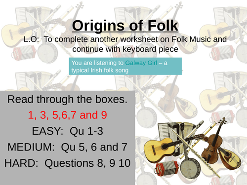 Folk Music SoW | Teaching Resources