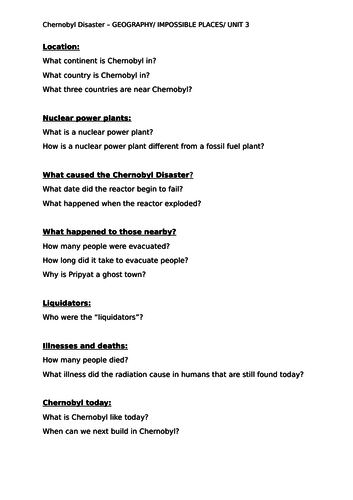 What happened in Chernobyl? | Teaching Resources