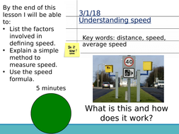 Understanding speed KS3 | Teaching Resources