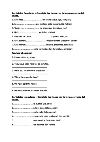 Spanish grammar worksheets (2/2) - bundle of 23 | Teaching Resources