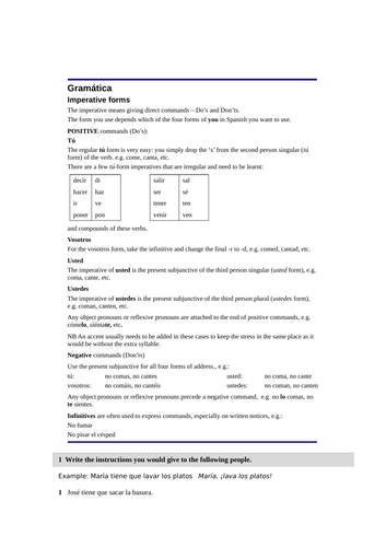 Spanish grammar worksheets (2/2) - bundle of 23 | Teaching Resources