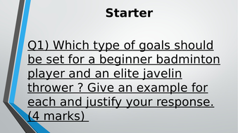 AQA GCSE PE sports psychology | Teaching Resources