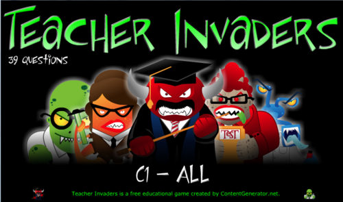 Space Invaders Chemical Core Knowledge | Teaching Resources