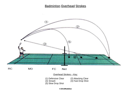 PE Dept - Badminton Strokes Diagrams | Teaching Resources