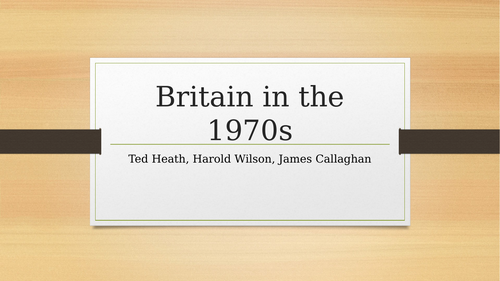 Britain 1951-1979 Summary Presentations | Teaching Resources