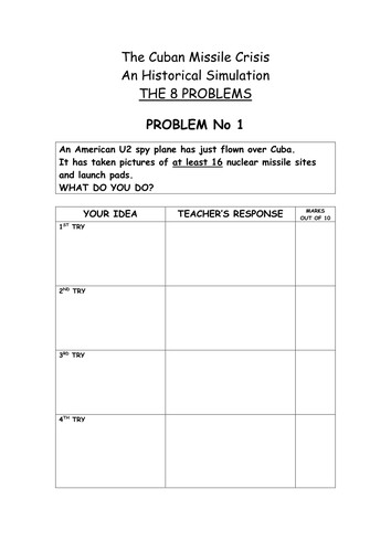 Cuban Missile Crisis Interactive Decision Making | Teaching Resources