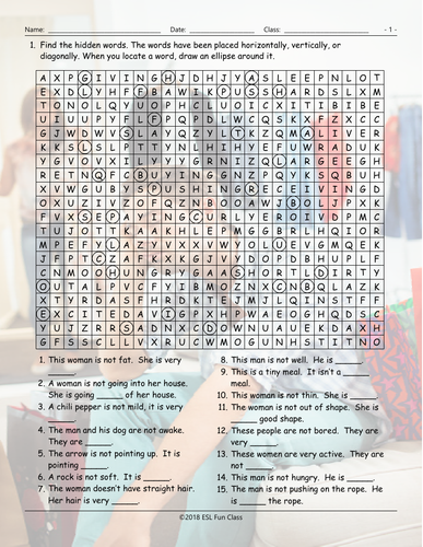 Antonyms Word Search Worksheet | Teaching Resources
