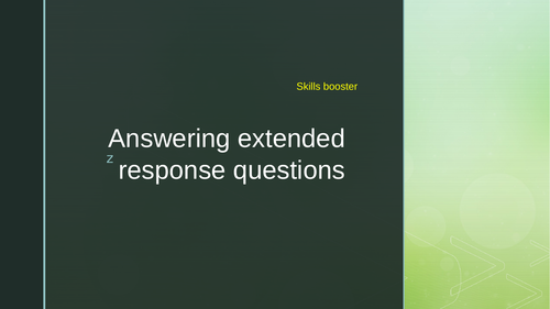 AQA answering extended response questions with examples and answers ...