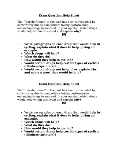 Performance Enhancing Drugs | Teaching Resources