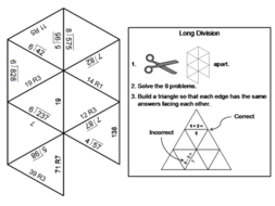 Fourth Grade Long Division with Remainders Game: Math Tarsia Puzzle ...
