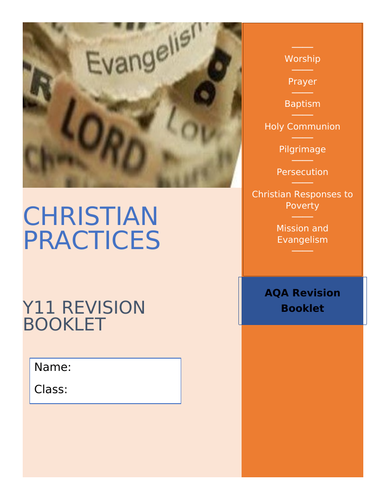 AQA RE GCSE (Spec A): Christianity and Islam Beliefs and Practices Revision and Activity ...