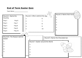 Easter Quiz (2019) | Teaching Resources