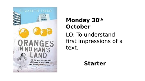 Year 5/6 English - Oranges in No Man's Land Unit | Teaching Resources