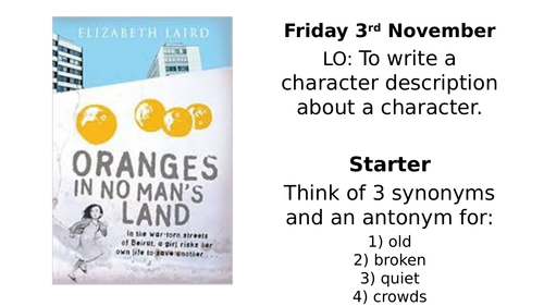 Year 5/6 English - Oranges in No Man's Land Unit | Teaching Resources
