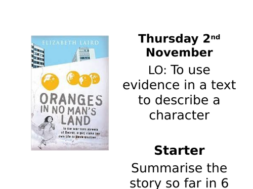 Year 5/6 English - Oranges in No Man's Land Unit | Teaching Resources