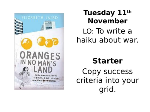 Year 5/6 English - Oranges in No Man's Land Unit | Teaching Resources
