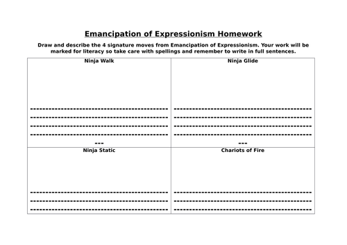 KS3 Dance 'Emancipation of Expressionism' 6 lesson SOW and delivery ...