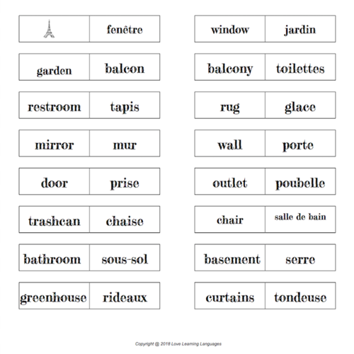 French house and home dominoes game LA MAISON | Teaching Resources