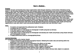 KS3 Dance ‘Shadows’ 6 lesson SOW and delivery PowerPoint | Teaching ...