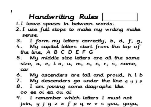 Handwriting and Presentation KS1 | Teaching Resources