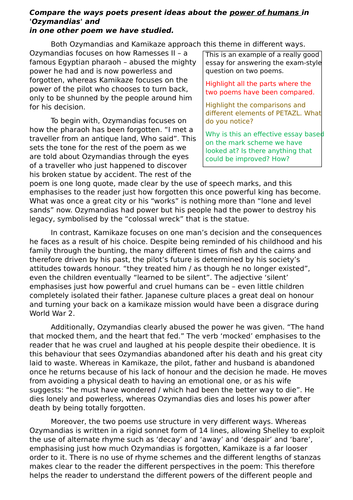 Power and Conflict Model Answer | Teaching Resources