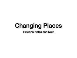 AQA A-LEVEL Geography Changing Places Content with Quiz | Teaching ...