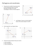 Pythagoras' Theorem and Coordinates | Teaching Resources