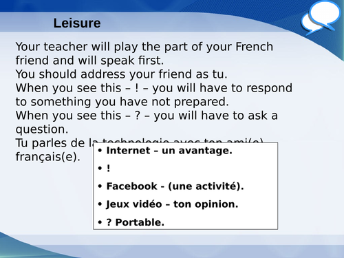 French GCSE Foundation technology role play | Teaching Resources