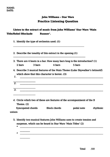 GCSE Edexcel 9-1 - Star Wars - Unit of Work | Teaching Resources
