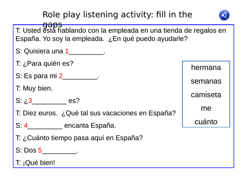 Spanish GCSE Foundation shop role play | Teaching Resources