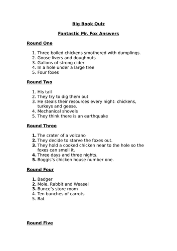 Amazing Book Quiz - includes higher and lower level. | Teaching Resources