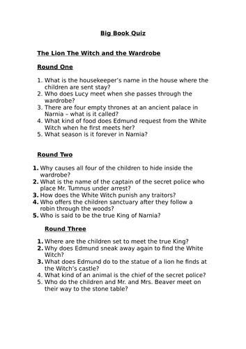 Amazing Book Quiz - includes higher and lower level. | Teaching Resources