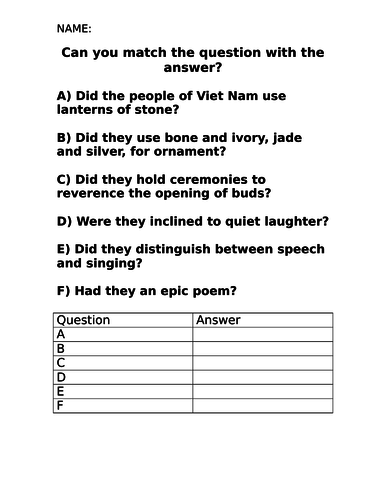 What Were They Like? Denise Levertov poem | Teaching Resources