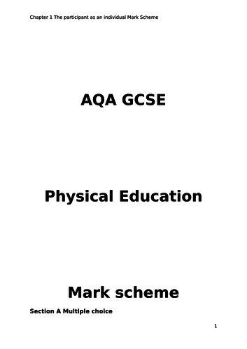 AQA GCSE Specification (pre 2016) Questions and mark schemes organised ...