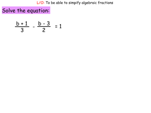 Algebraic Fractions | Teaching Resources