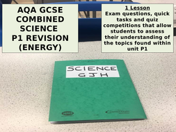 AQA GCSE Combined Science P1 (Energy) REVISION | Teaching Resources