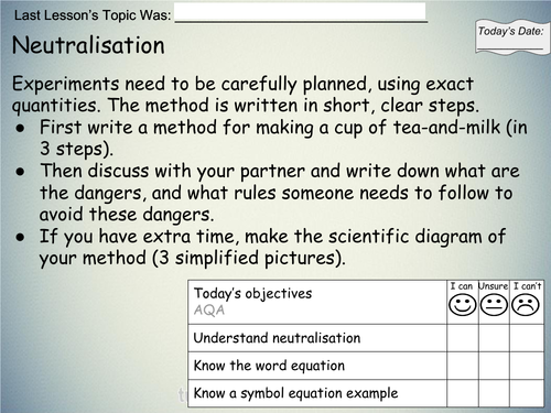 Science AQA whole lesson presentation (pptx+pdf) for KS3 Chemical ...