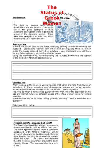 Ancient Greek Women | Teaching Resources