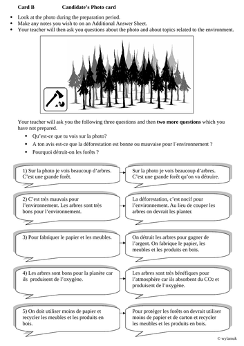 G.C.S.E. French - Theme 2 - Environment - Global issues | Teaching ...