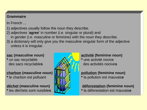 G.C.S.E. French - Theme 2 - Environment - Global issues | Teaching ...