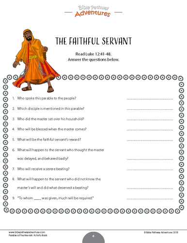 Bible Parable: The Faithful Servant | Teaching Resources