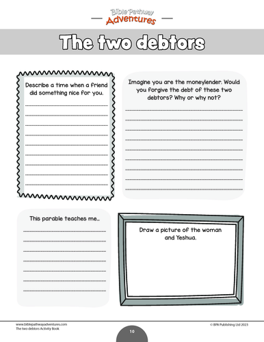 Bible Parable: The Two Debtors | Teaching Resources