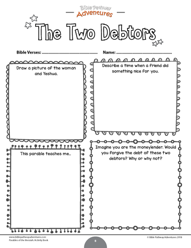 Bible Parable: The Two Debtors | Teaching Resources