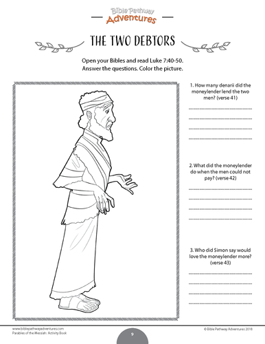 Bible Parable: The Two Debtors | Teaching Resources