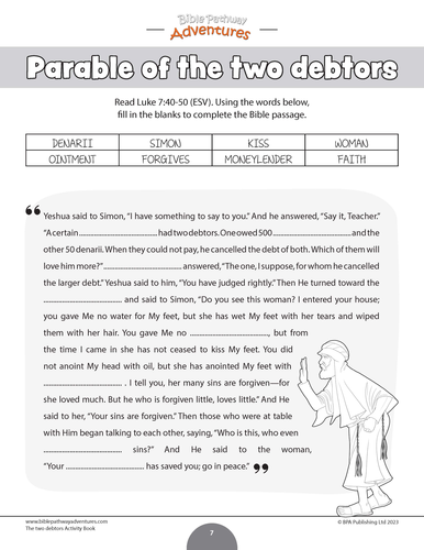 Bible Parable: The Two Debtors | Teaching Resources