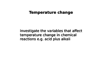 New GCSE Chemistry required practical - Temperature changes | Teaching ...