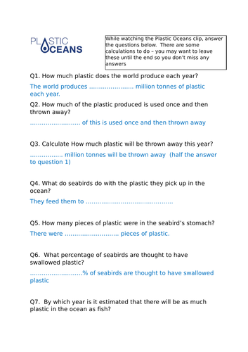British science week KS3 2 lessons Plastics The problem with plastics plus practical casein ...