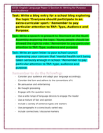 Writing for purpose and audience tasks | Teaching Resources