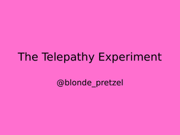 Research Methods practice for A level Psychology - The Telepathy ...